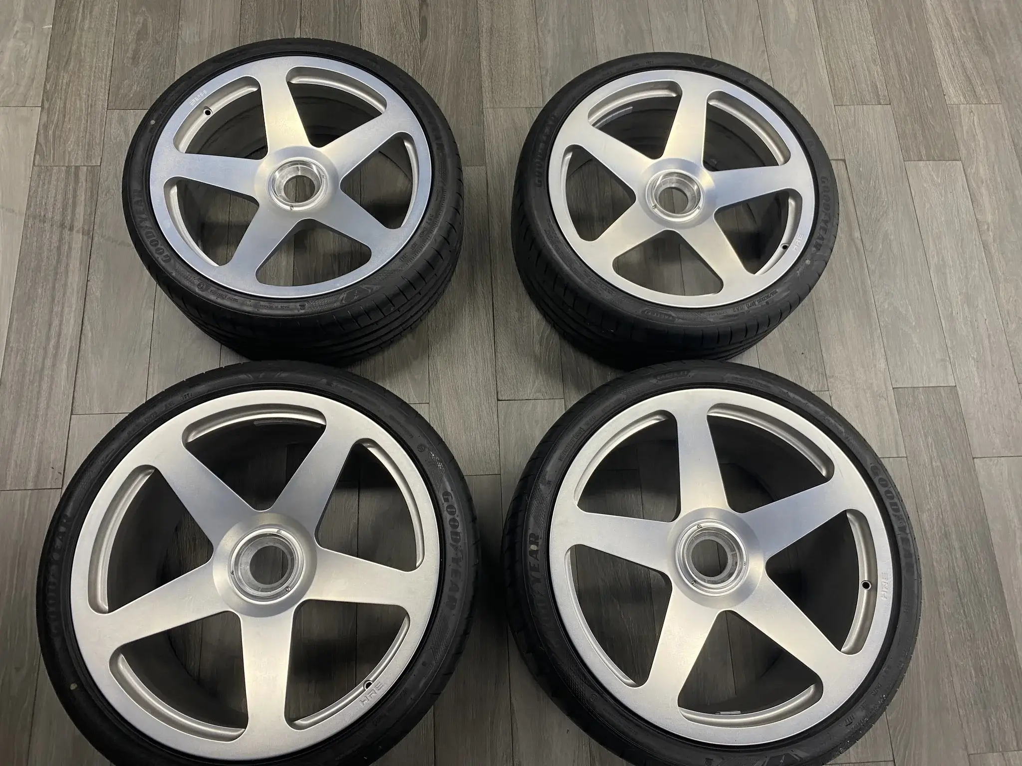 MP: 9" x 20" & 12" x 21" HRE 305M Center-Lock Wheels with Goodyear ...