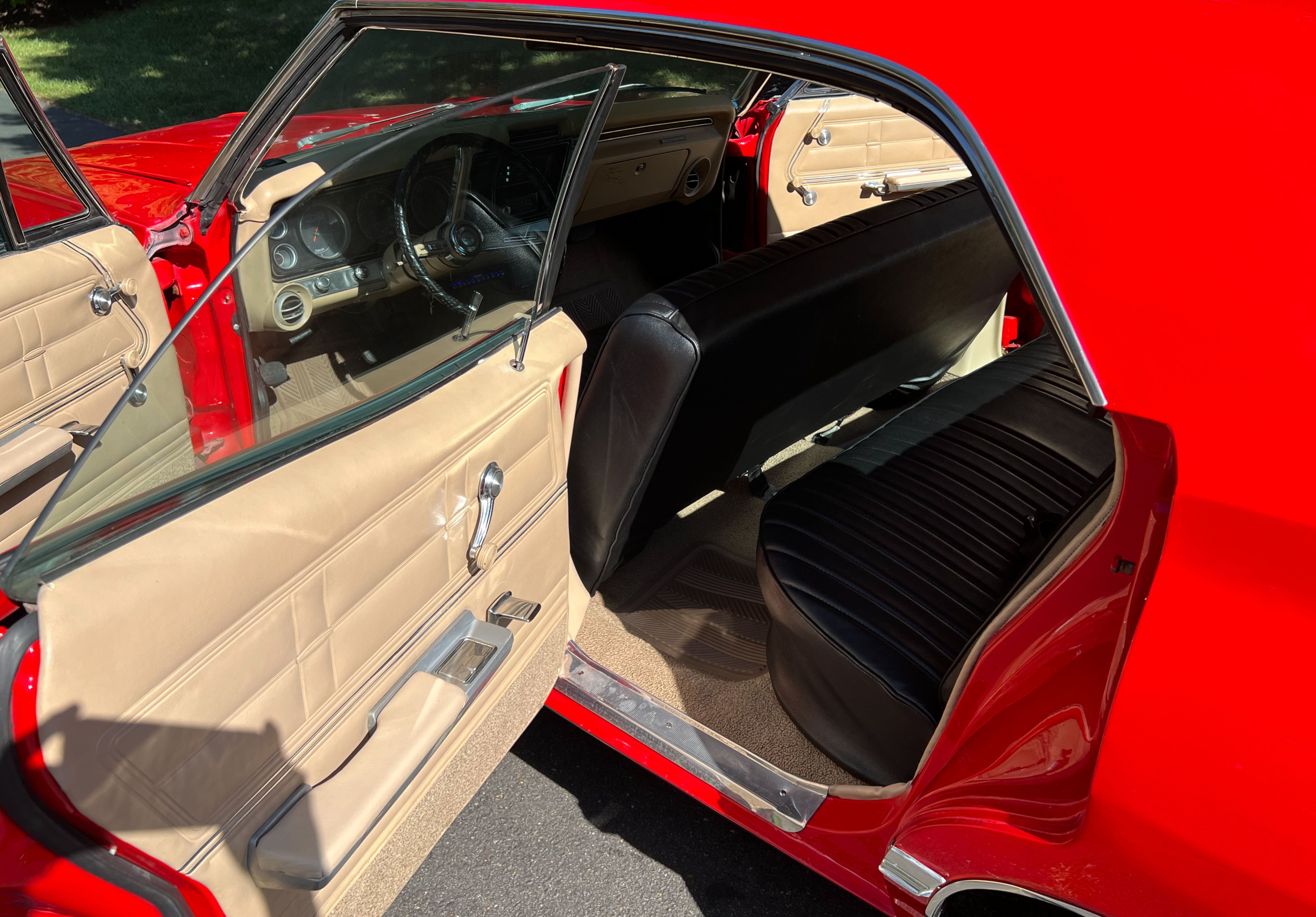 67 impala red interior