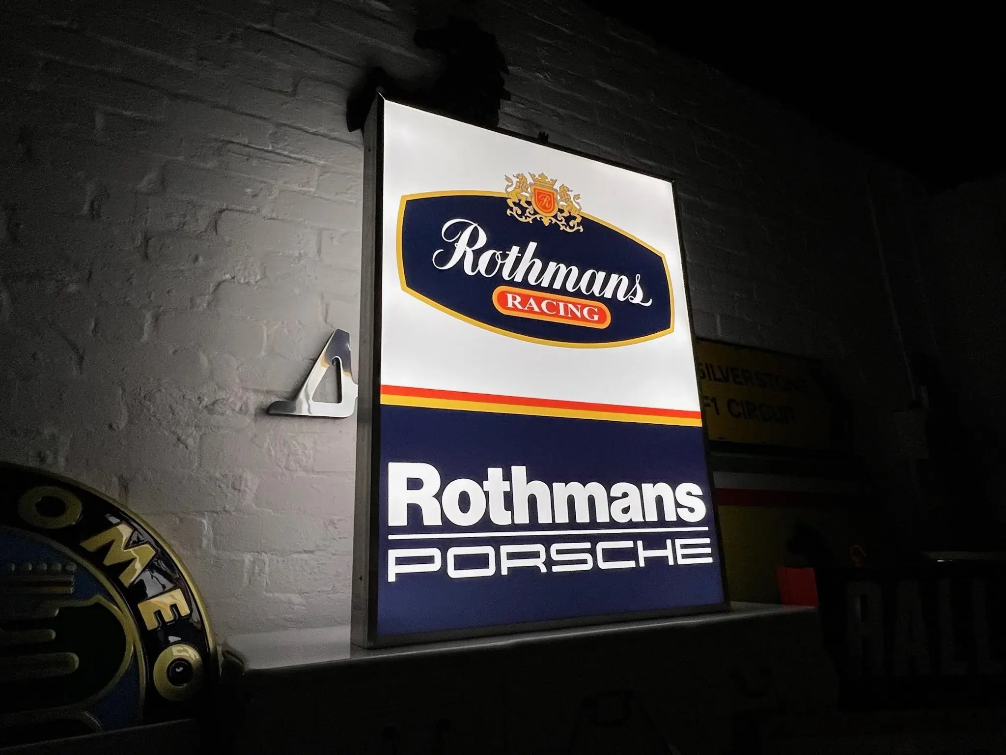 MP: 1990s Illuminated Rothmans Racing Porsche Sign | PCARMARKET
