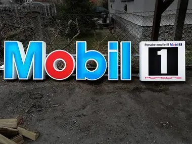 MP: Large Mobil 1 Porsche Sign | PCARMARKET