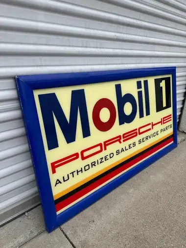 MP: Illuminated Porsche Mobil 1 Dealership Sign | PCARMARKET