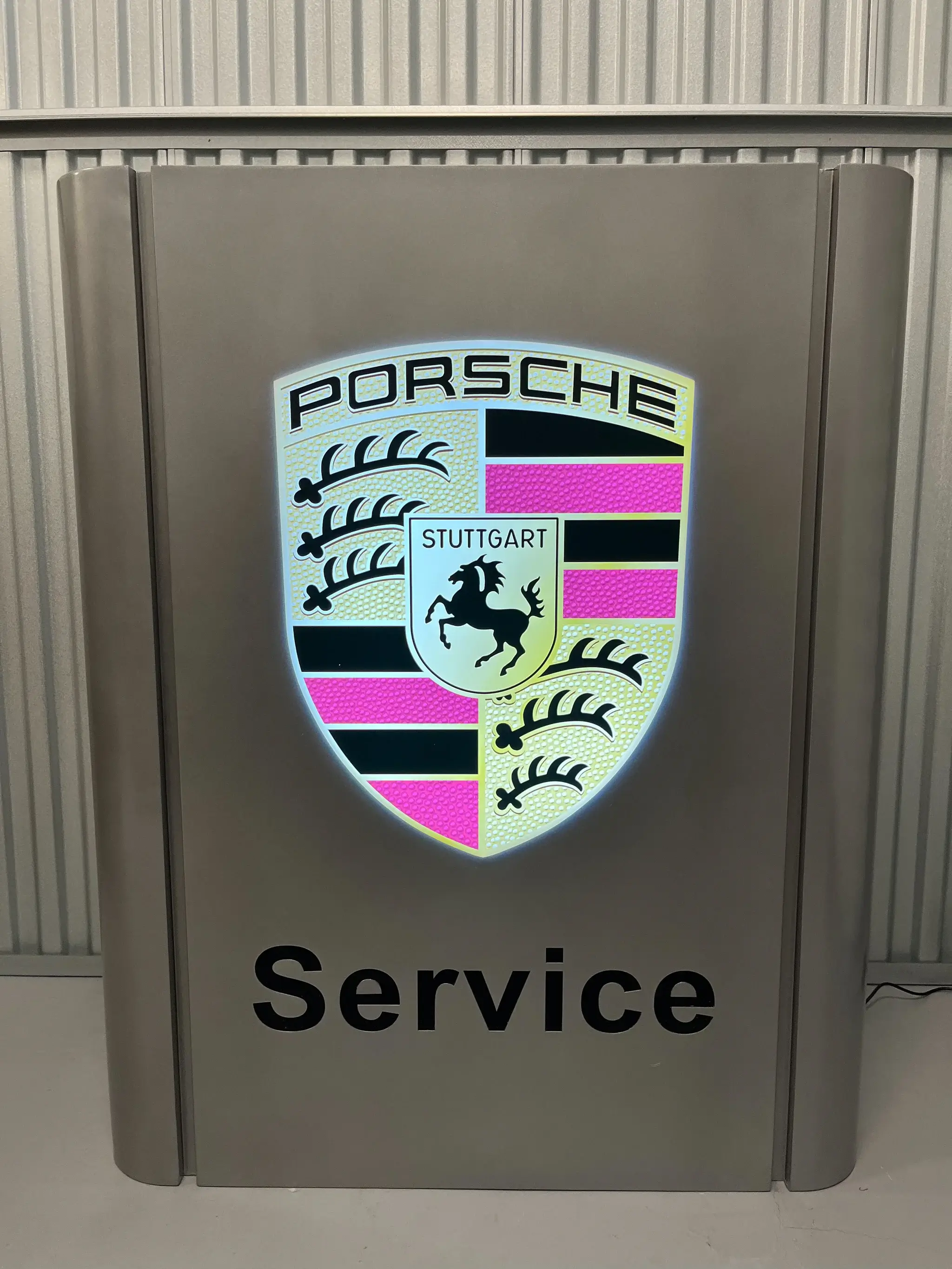 No Reserve Illuminated Porsche Dealership Service sign | PCARMARKET
