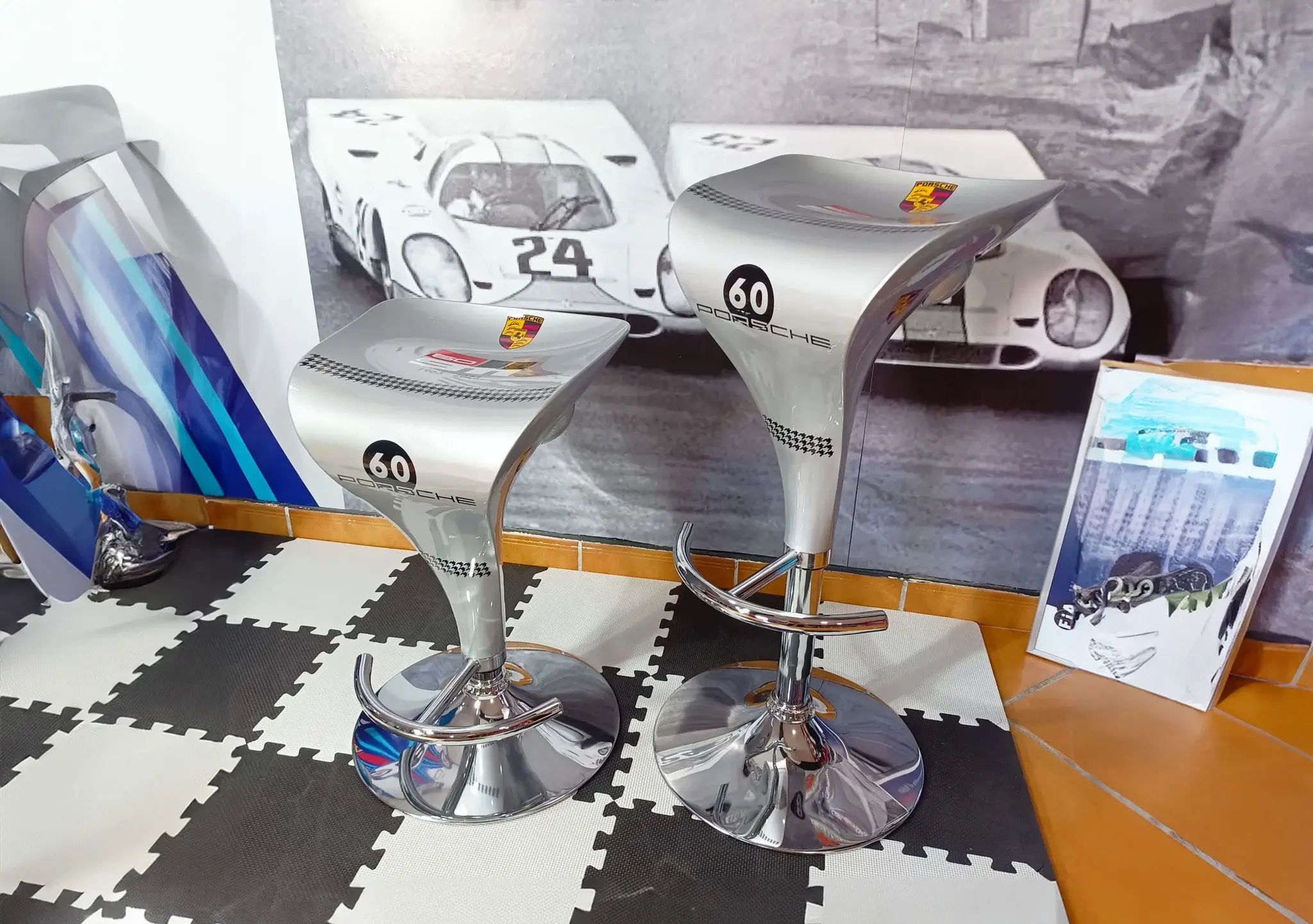 No Reserve Porsche 911 60th Anniversary Stools | PCARMARKET
