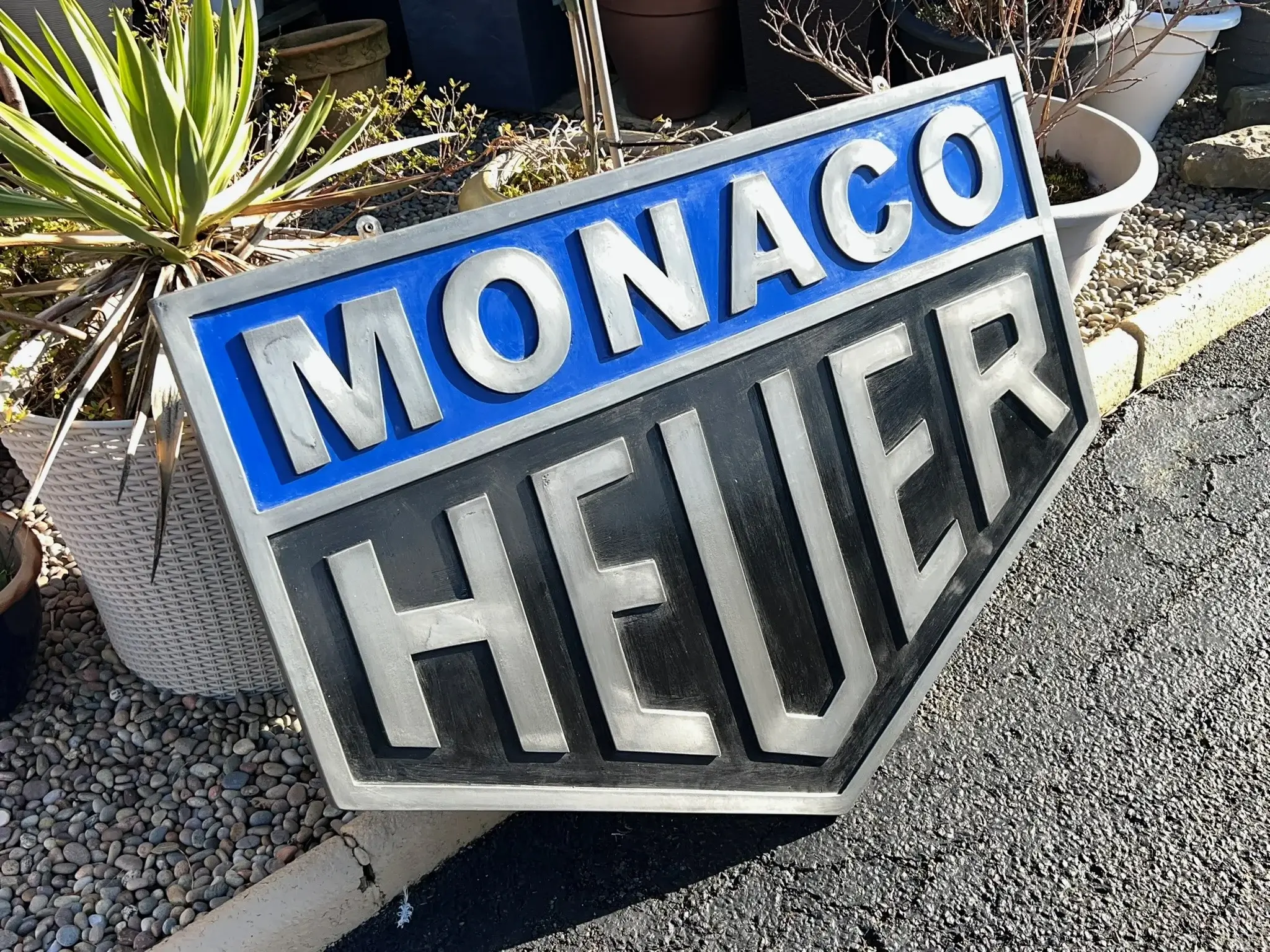 No Reserve 1970's TAG Heuer Monaco Advertising Plaque | PCARMARKET