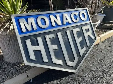 No Reserve 1970's TAG Heuer Monaco Advertising Plaque | PCARMARKET