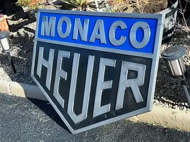 No Reserve 1970's TAG Heuer Monaco Advertising Plaque | PCARMARKET