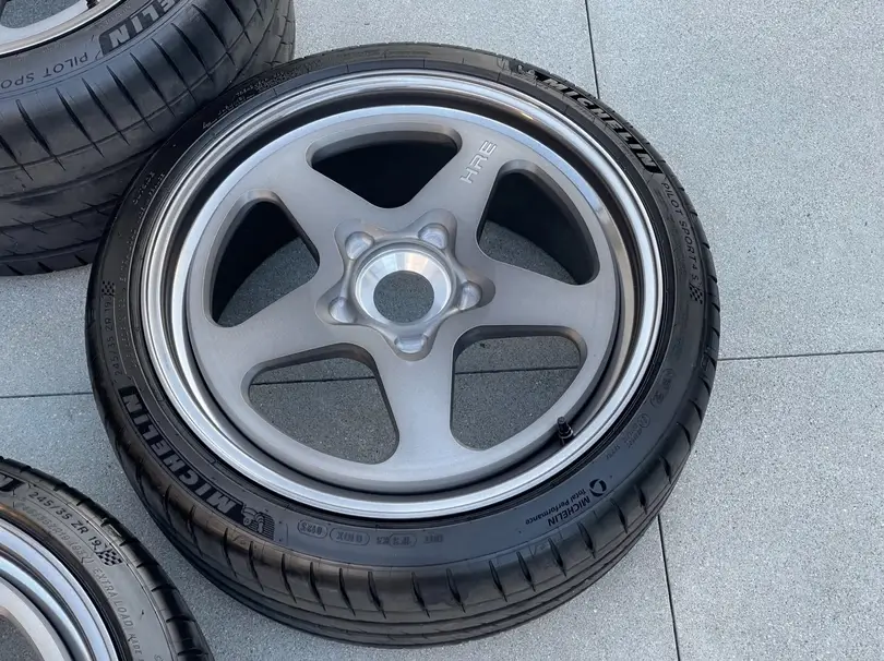 19" HRE 527S Porsche 997 Turbo Centerlock Wheels with Michelin Pilot ...