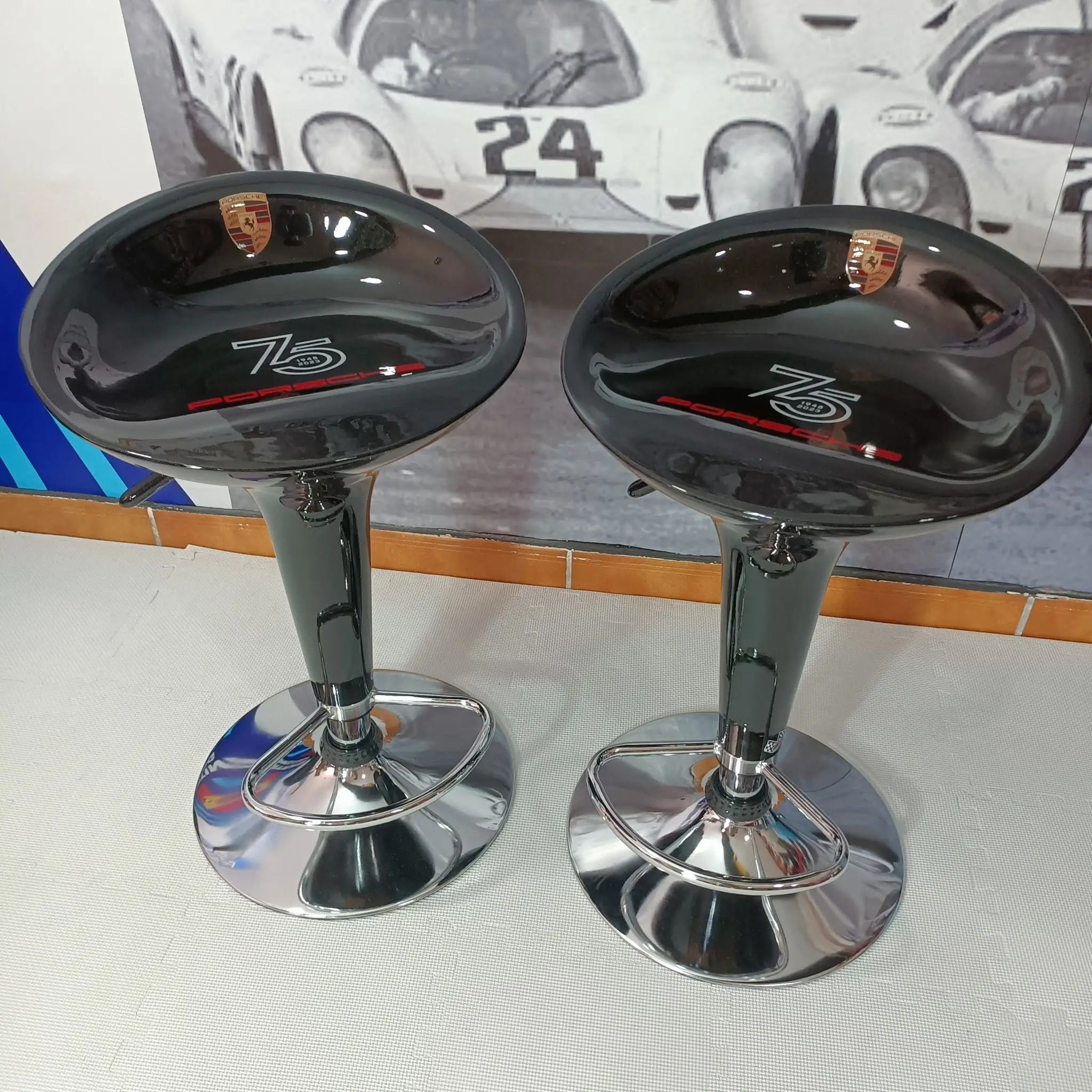 No Reserve Porsche 75th Anniversary Stools | PCARMARKET