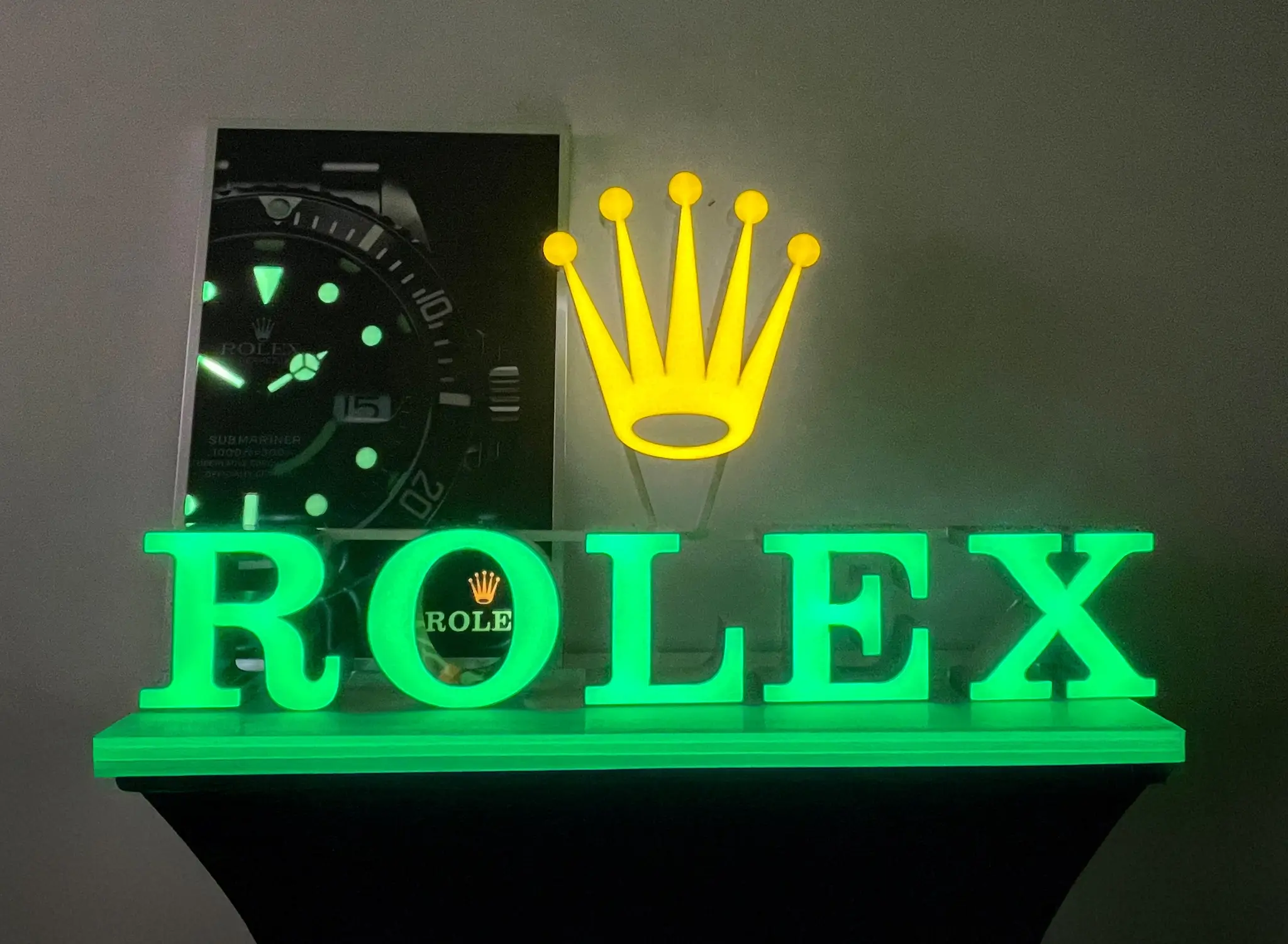 MarketPlace: Illuminated Rolex Sign and Submariner Light Panel | PCARMARKET