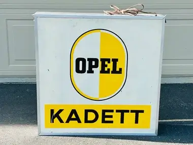 Illuminated Vintage Opel Sign | PCARMARKET